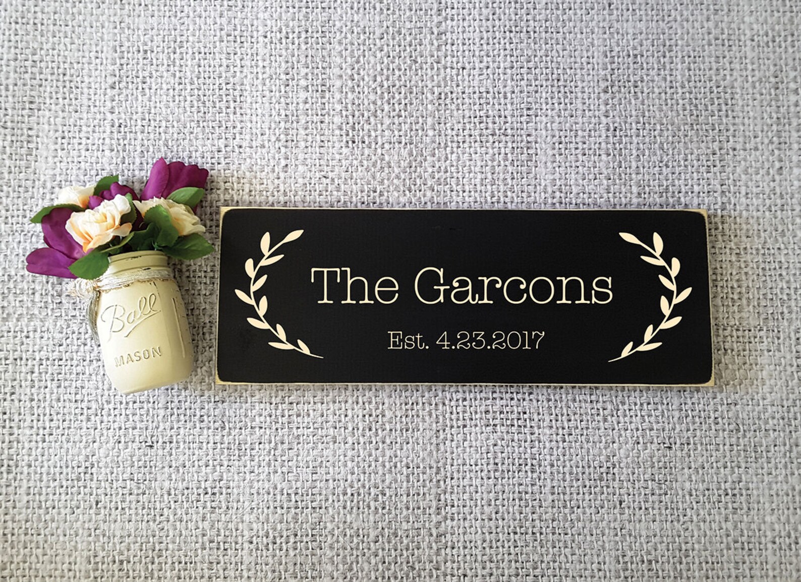 Wedding Gift Family Name Sign Wedding Established Sign | Etsy