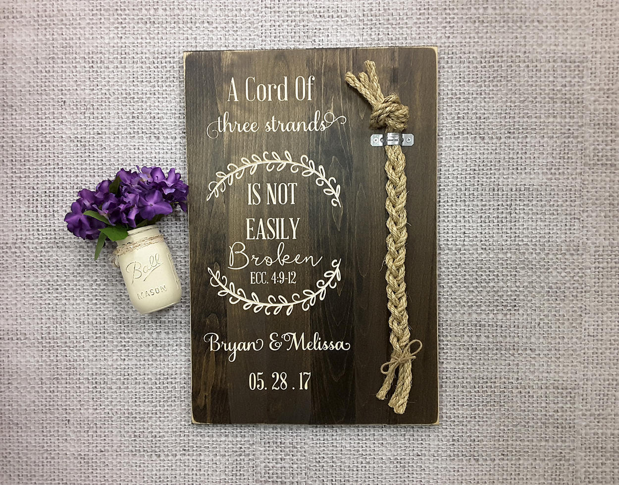 Unity Wedding Cord Cord of Three Strands God's Knot | Etsy