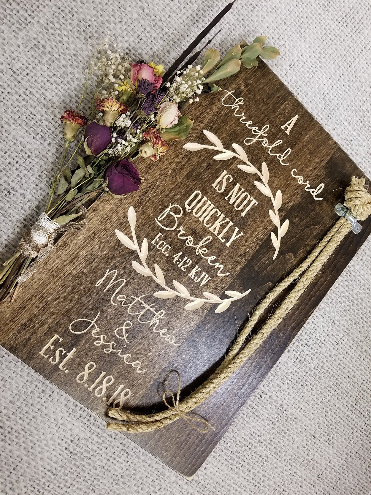 KJV Bible | A Threefold Cord | God's Knot | Unity Rope | Braid for ...