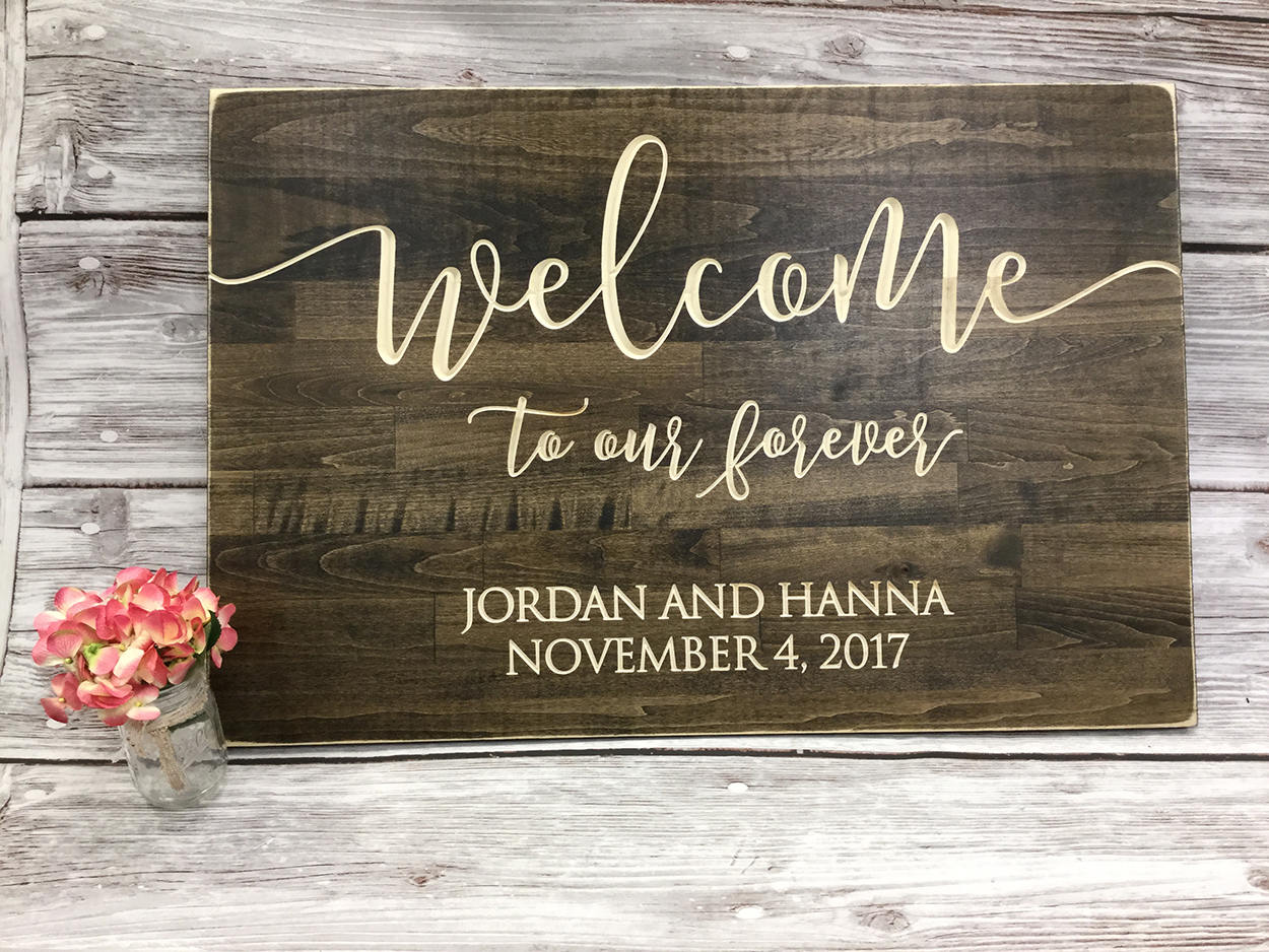 Wedding Welcome Sign | Rustic Welcome Sign | Wedding Gift | Ceremony ...