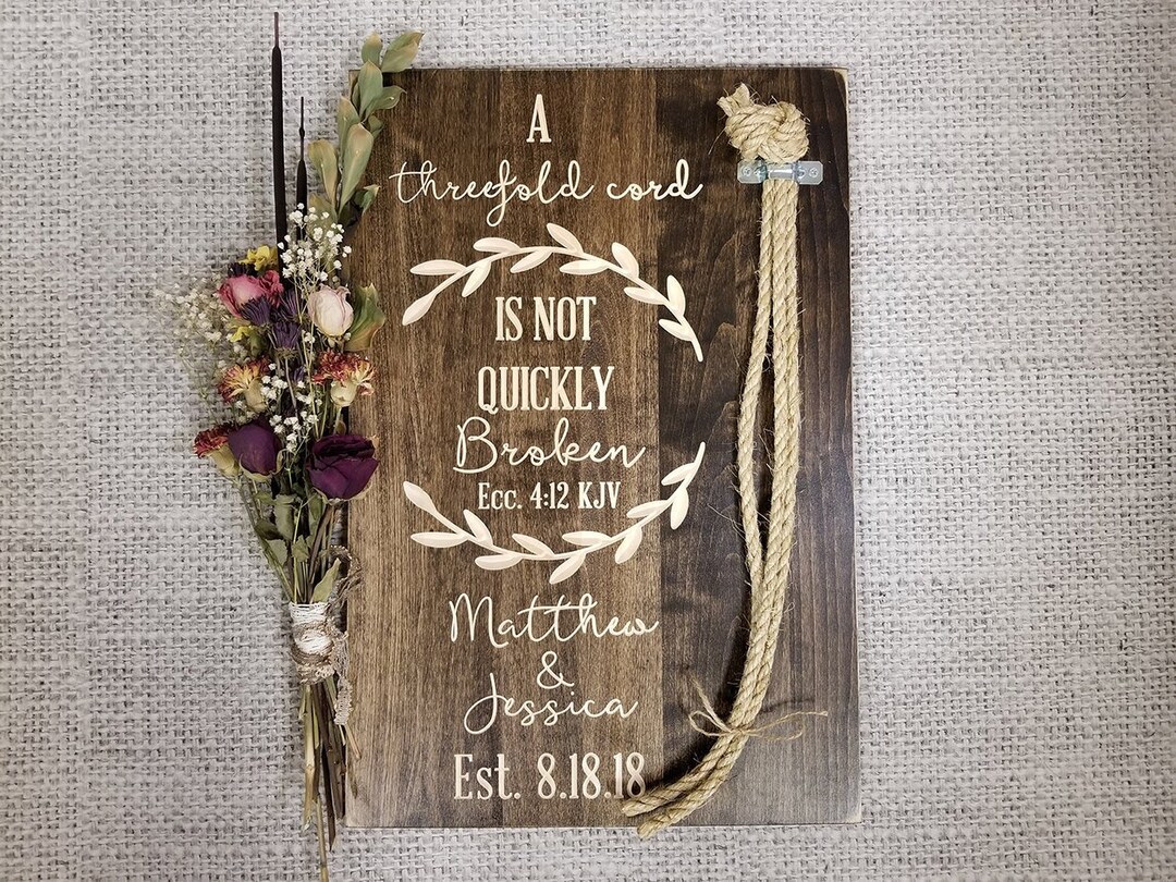 KJV Bible | A Threefold Cord | God's Knot | Unity Rope | Braid for ...