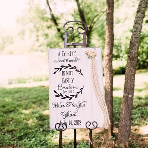 Cord of Three Strands Ceremony Braid Sign Wedding Braid Sign ...
