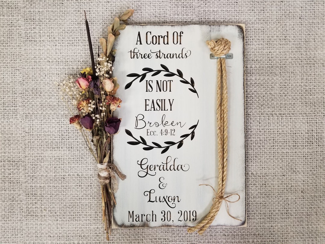 Unity Rope Cord of Three Strands Wedding Alternative God's Knot Braid ...