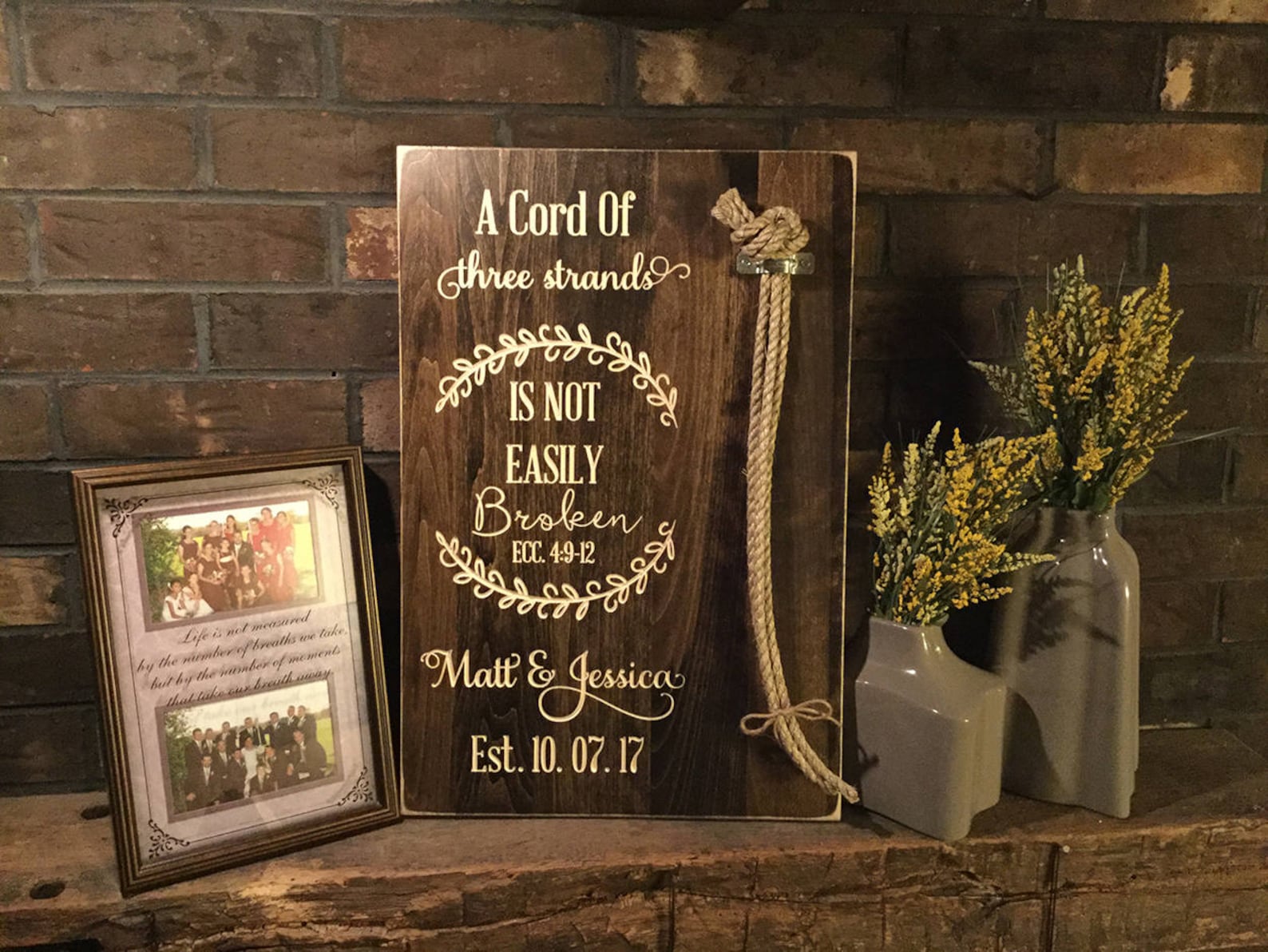 KJV Bible A Threefold Cord God's Knot Unity Rope | Etsy