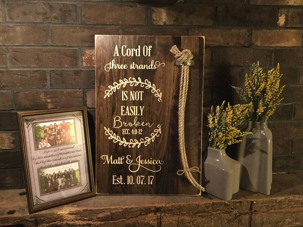 KJV Bible A Threefold Cord God's Knot Unity Rope - Etsy