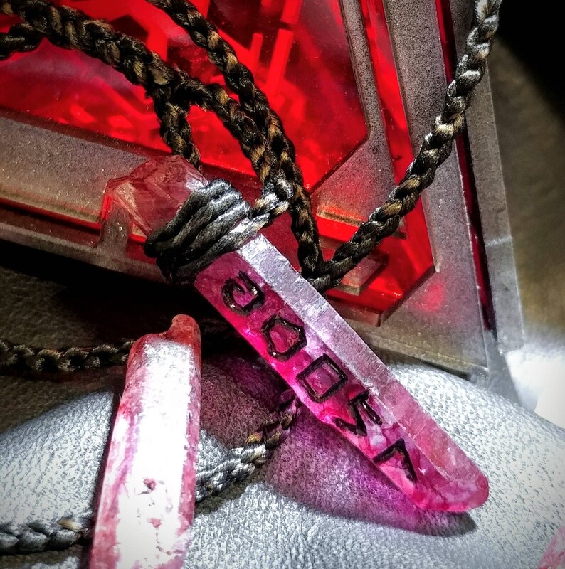 Custom Power Engraved Crystal Necklace inspired | Etsy