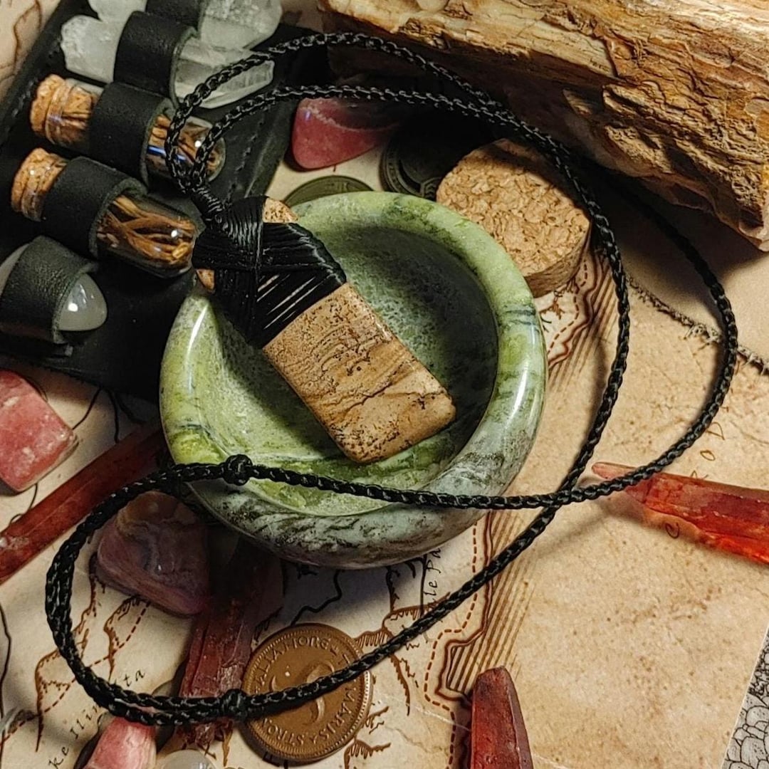 Chrono Shard Pendant - Jasper Talisman of Temporal Echoes - Etsy UK