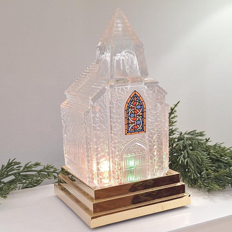 Lighted Ceramic Church - Etsy