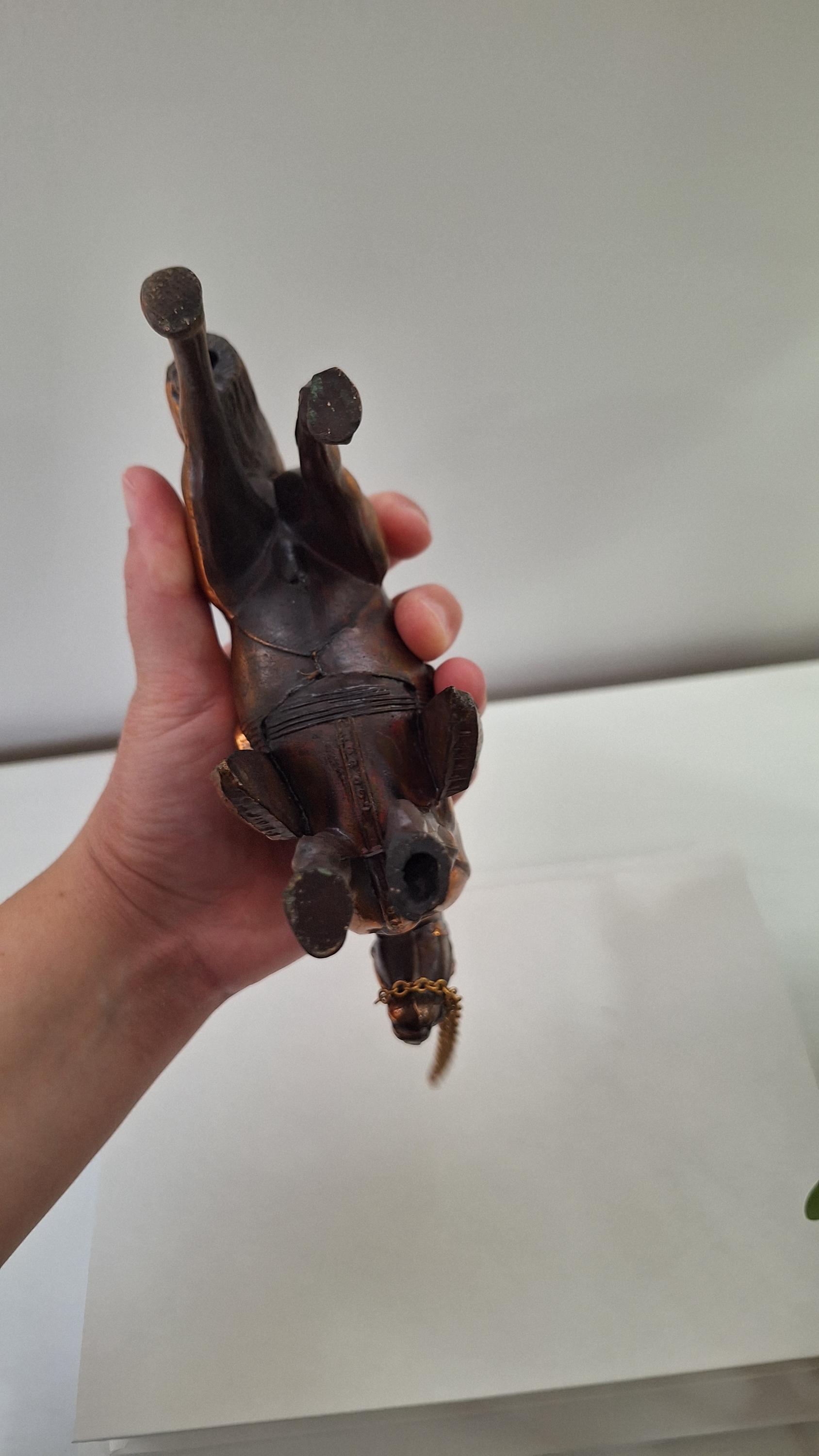 Vintage Cast Metal Bronze Copper Color Stunning Western Stallion Horse ...
