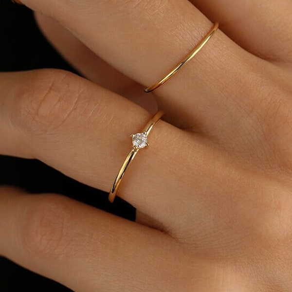 Small Stone Ring - Etsy