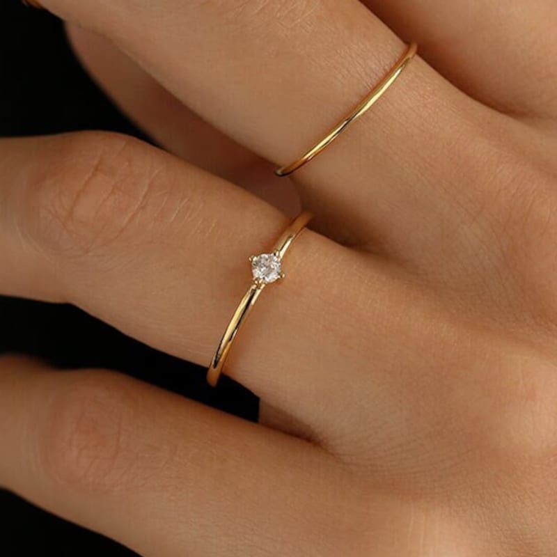 Small Stone Ring - Etsy