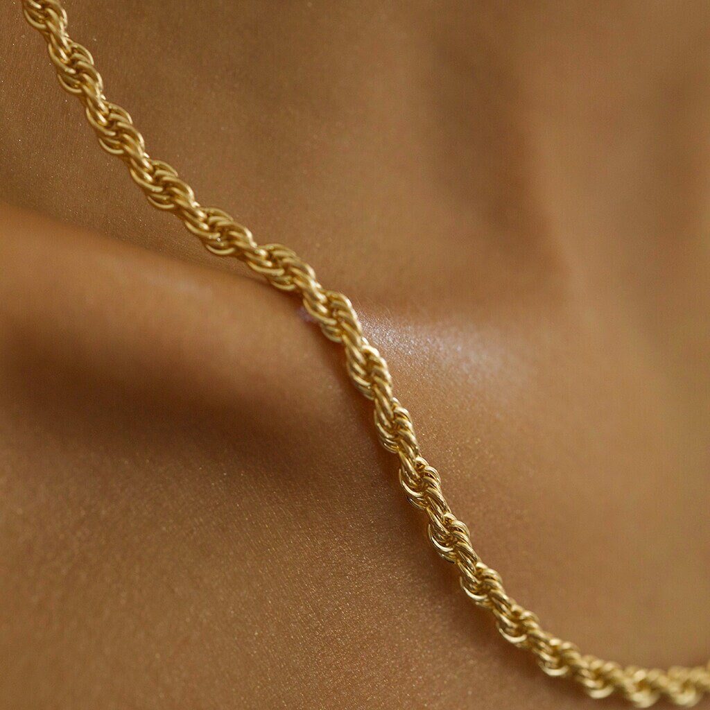 Rope Chain Necklace in Gold or Silver Classic Rope Chain - Etsy Canada