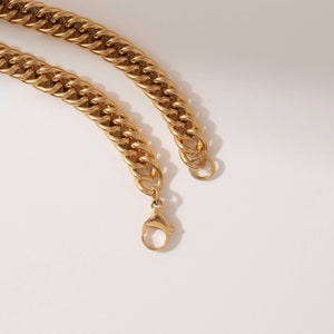 Double Curb Chain - Necklace or Bracelet - 14K Gold Finish - Bold ...