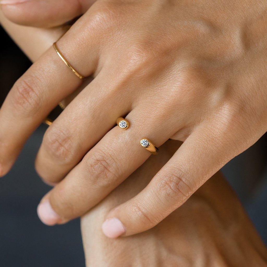Unisex Open Ring 14K Gold Vermeil by Trove - Etsy