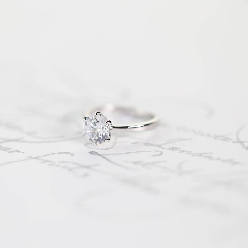 2 Carat Round Cut Solitaire Ring Classic Engagement Ring by | Etsy