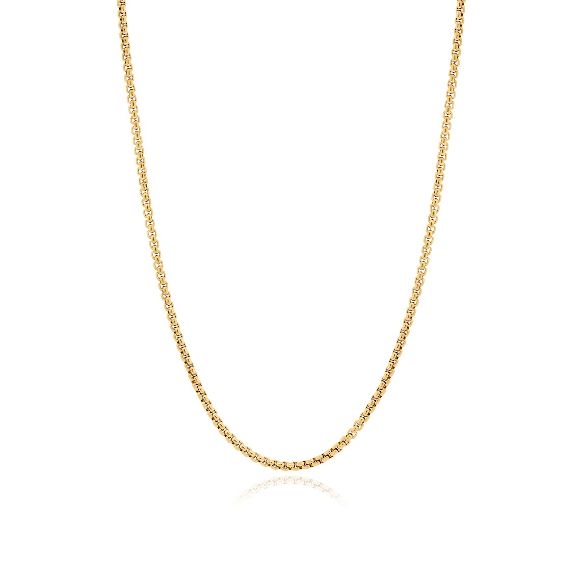 ROUNDED BOX CHAIN - Thin and Dainty Chain - 14K Gold Filled or White ...