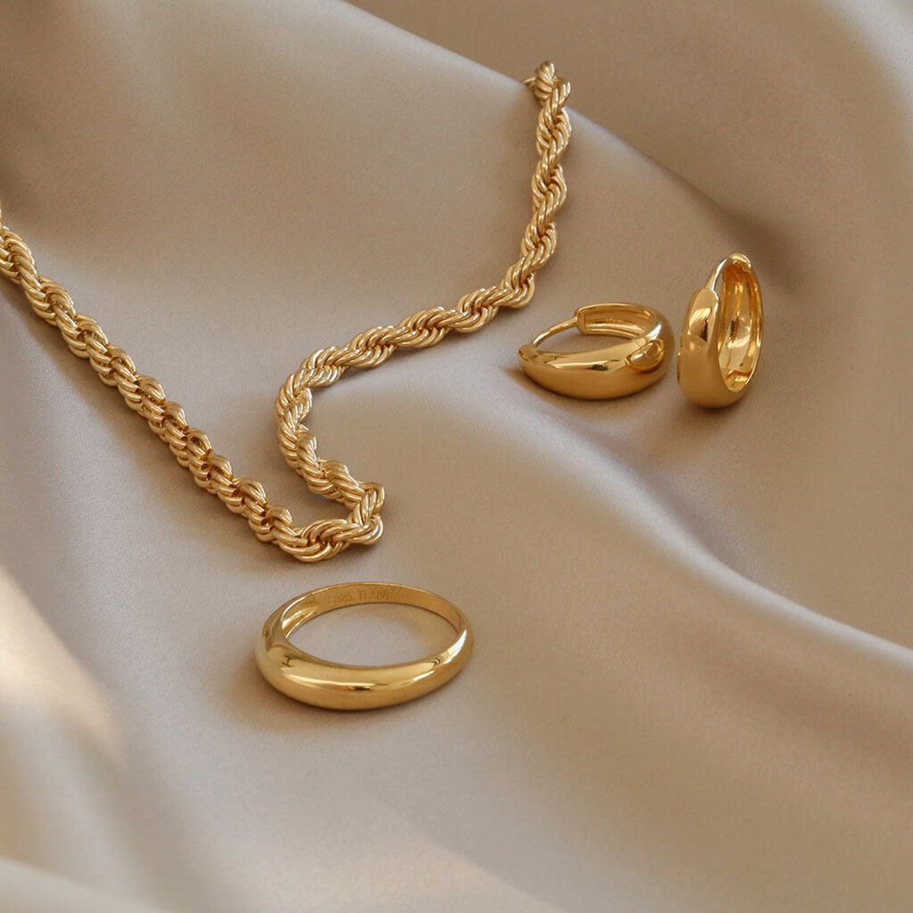 Rope Chain Necklace in Gold or Silver Classic Rope Chain - Etsy Canada