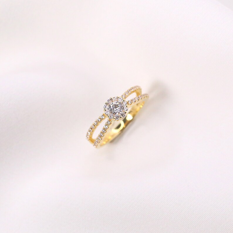 Split Shank Ring, Sterling Silver 925 - Statement Ring - Engagement ...