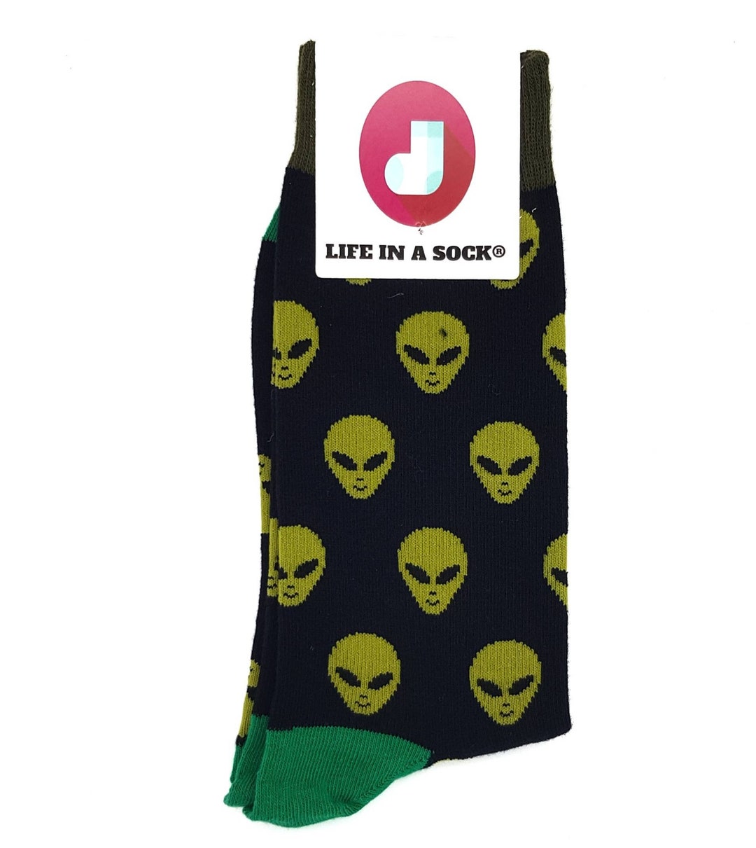Alien Sock | Cozy Fun Socks, Cool Design, Gift Idea - Etsy