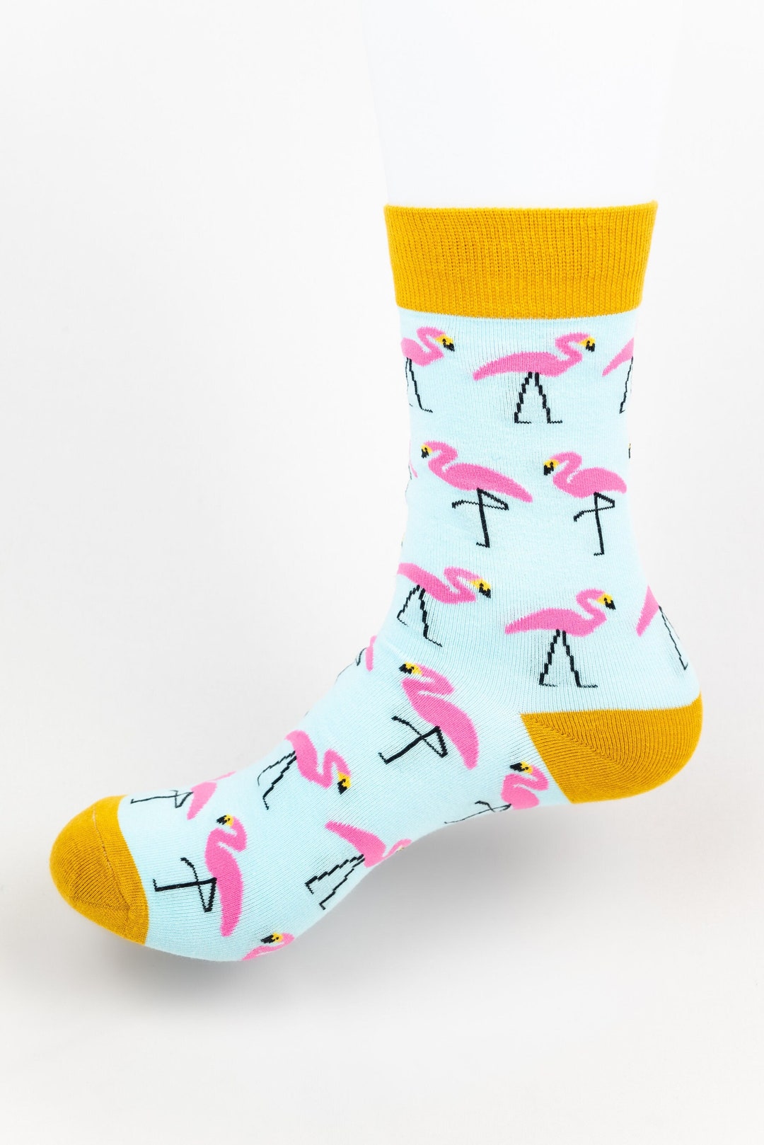 Flamingo Sock | Cozy Fun Socks, Cool Design, Gift Idea - Etsy