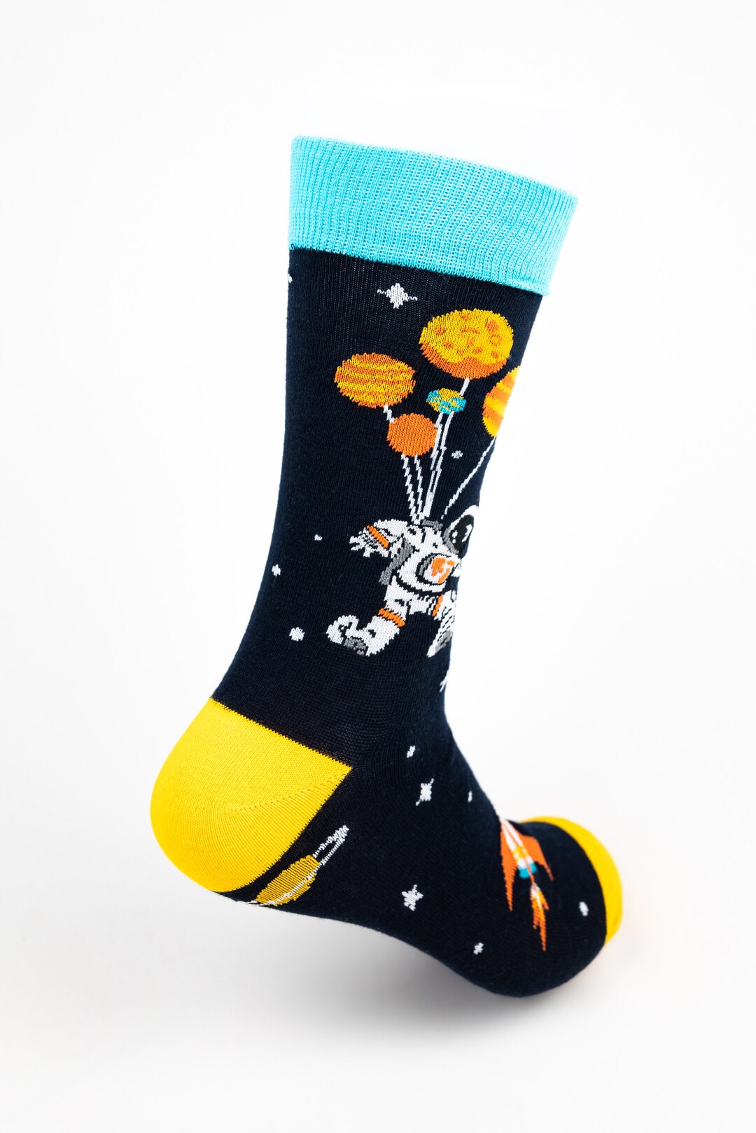 Astronaut Sock Cozy Casual Socksfun Design Crazy - Etsy