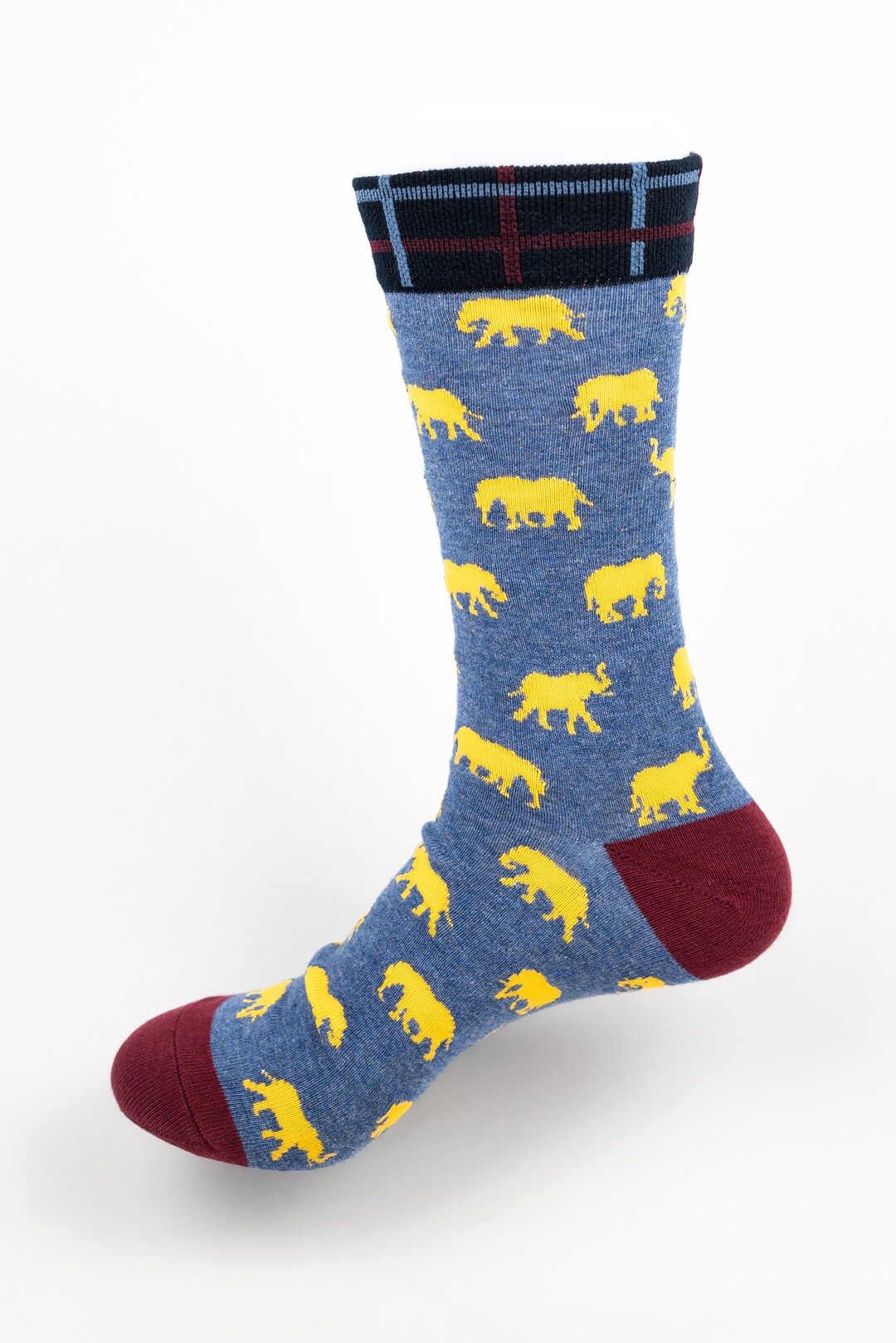 Elephant Sock Cozy Fun Socks, Cool Design, Gift Idea - Etsy