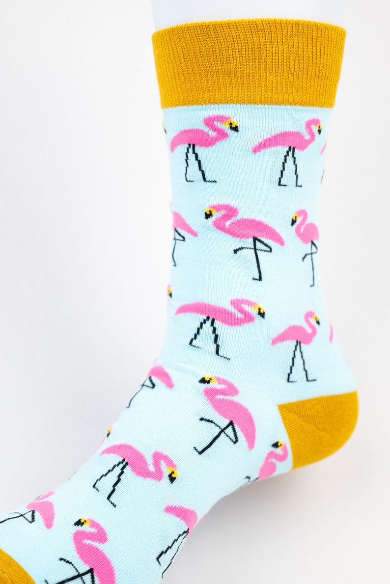 Flamingo Sock | Cozy Fun Socks, Cool Design, Gift Idea - Etsy