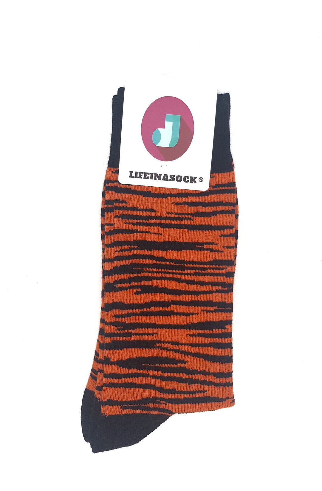 Tiger Sock Unisex Cozy Casual Socksfun Design Crazy - Etsy