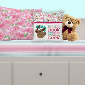 Sloth Reading Pillow With Pocket for Girls - Ready to Ship - Etsy