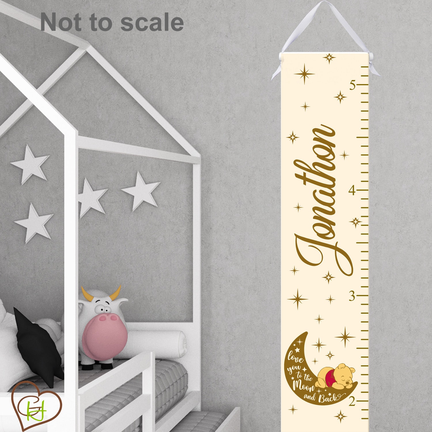 Moon and Stars Growth Chart - Personalized Height Ruler - Etsy