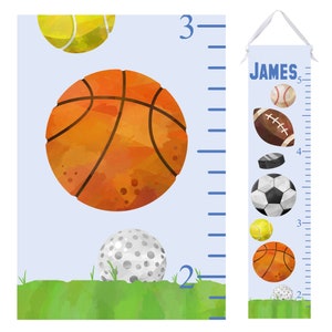 Personalized Sports Growth Chart, Height Chart Ruler - Etsy