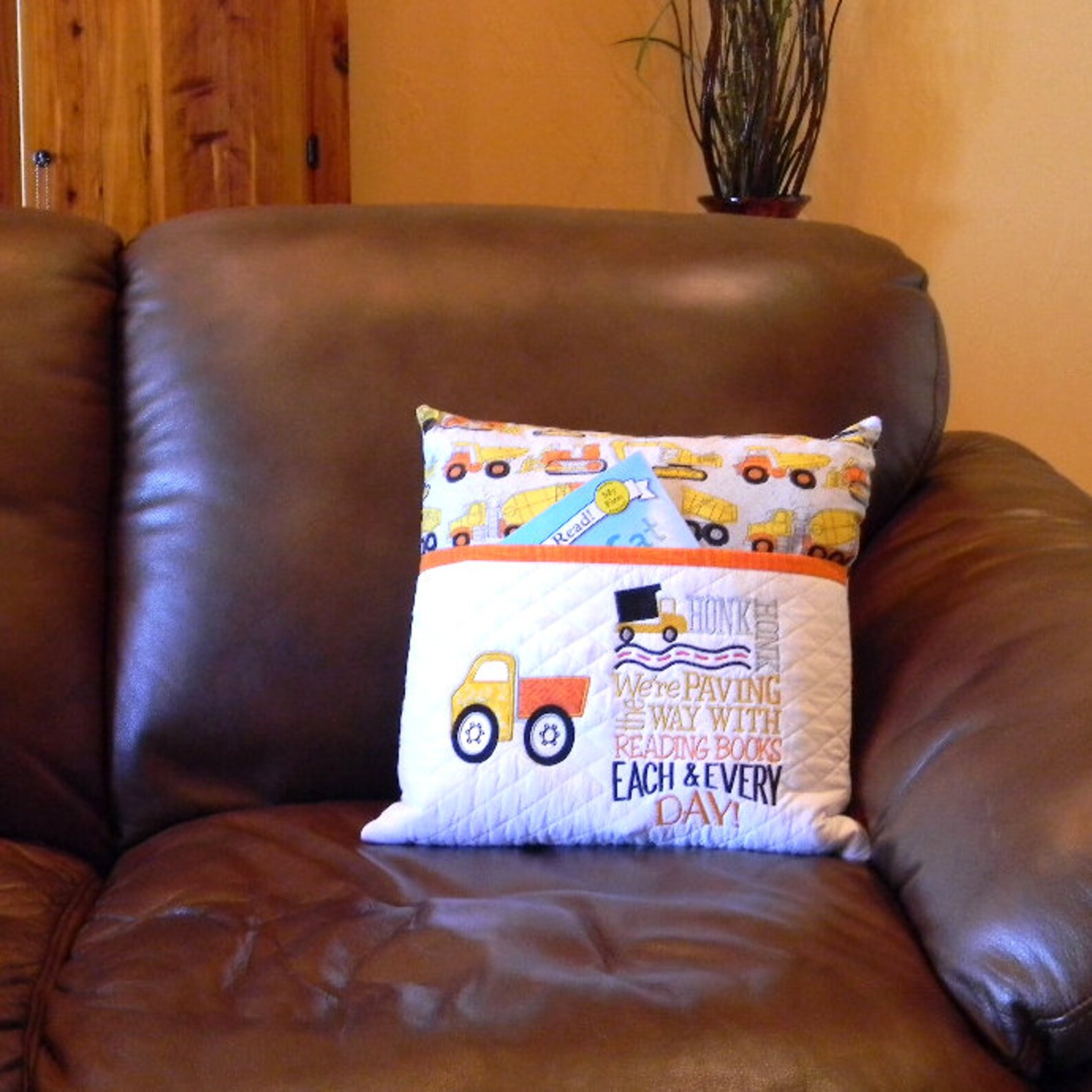 Sloth Reading Pillow With Pocket for Girls - Ready to Ship - Etsy