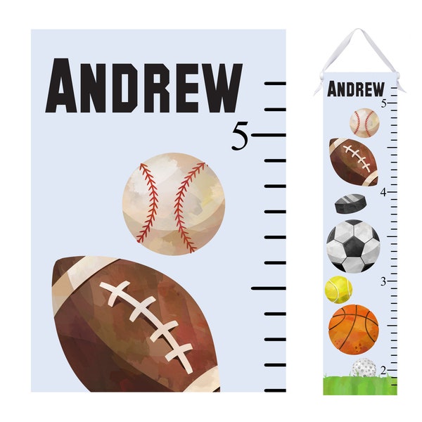 Boy Sports Height Chart - Etsy