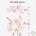 Modern Pink Floral Growth Chart - Personalized Watercolor Height Chart ...