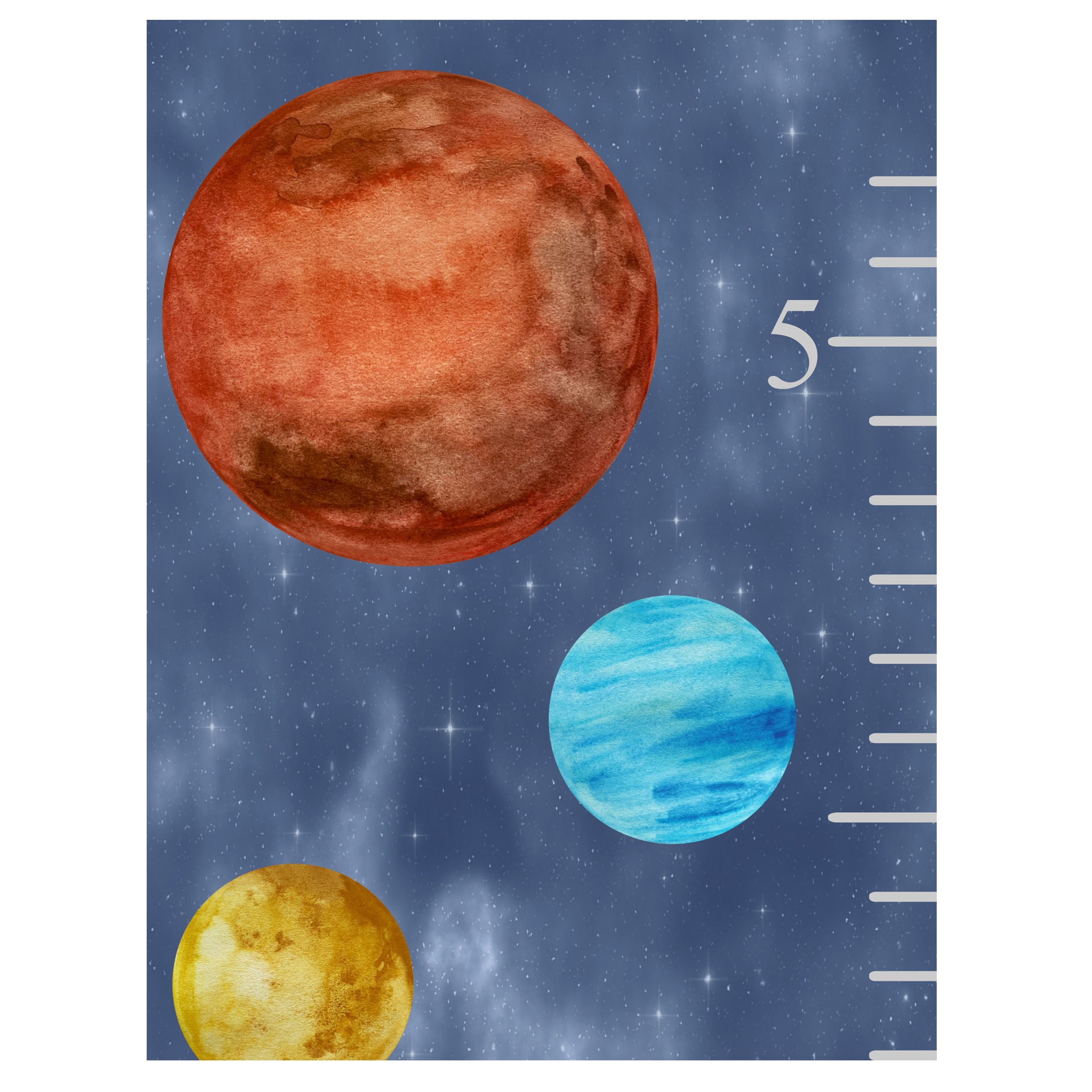 Solar System Growth Chart Personalized Height Chart Ruler | Etsy