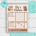 Daily Weekly Woodland Animals Chore Chart Editable Digital - Etsy