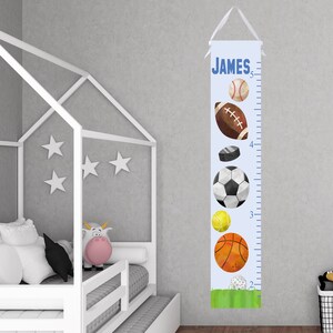 Personalized Sports Growth Chart, Height Chart Ruler - Etsy