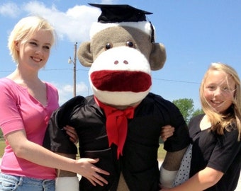 Graduation Monkey Plush - Etsy