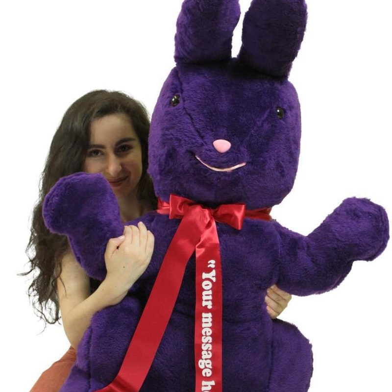 Purple Stuffed Bunny - Etsy