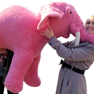 American Made Giant Stuffed Pink Elephant Huge 54 Inches Long - Etsy