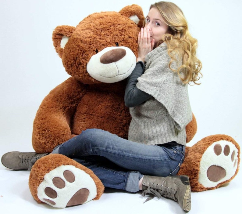 5 Foot Very Big Smiling Teddy Bear Five Feet Tall Caramel - Etsy