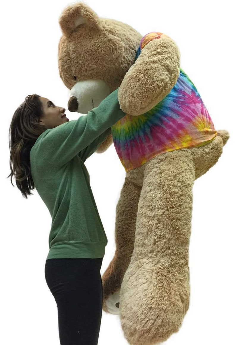 Big Plush Giant Teddy Bear 5 Feet Tall Wears Removable Tie Dye | Etsy
