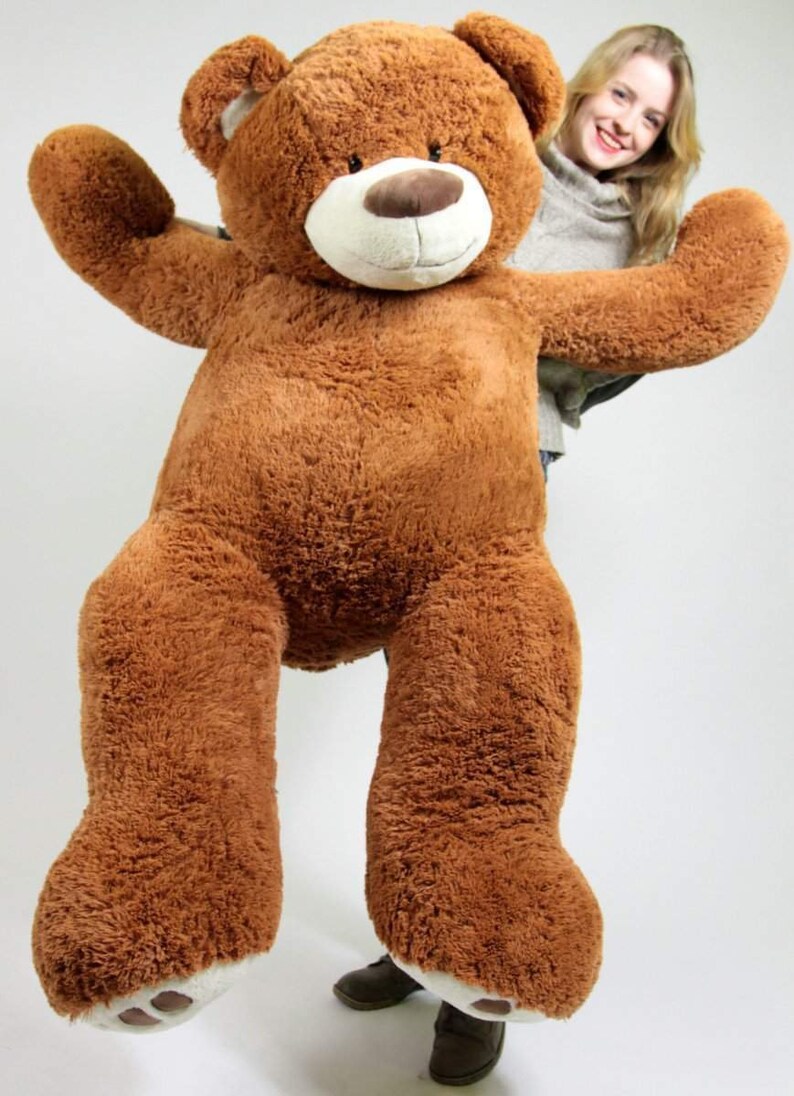 5 Foot Very Big Smiling Teddy Bear Five Feet Tall Caramel | Etsy