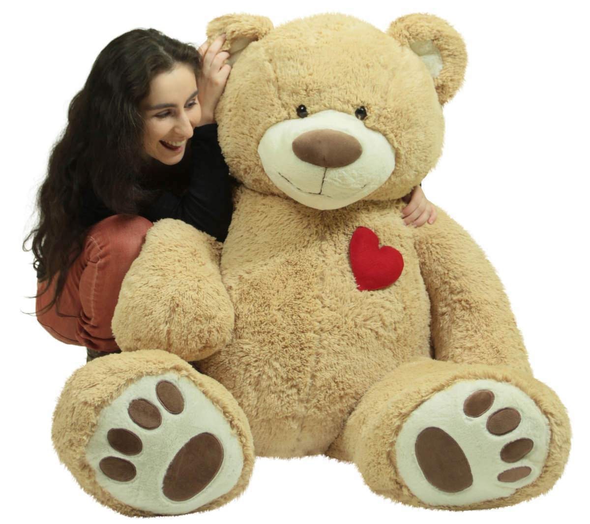 Giant 5 Foot Teddy Bear 60 Inch Soft Plush Animal Heart on - Etsy