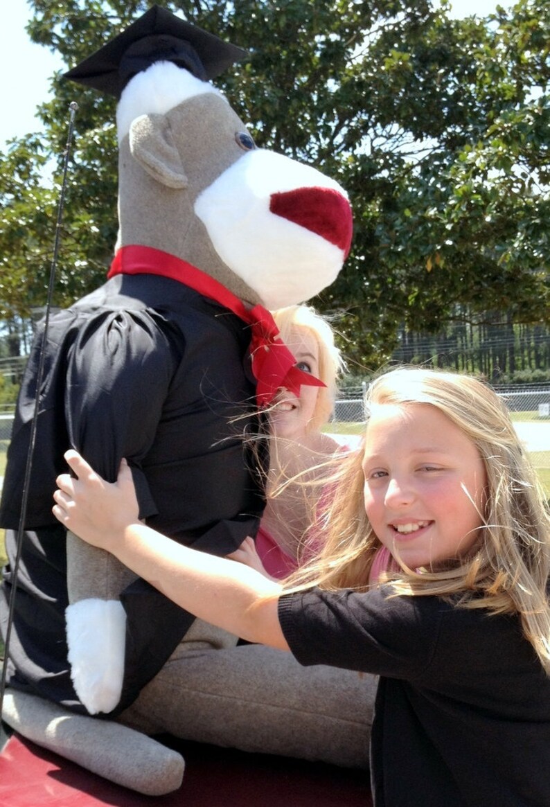 72 Inch Big Plush Giant Graduation Sock Monkey 6 Feet Wears - Etsy