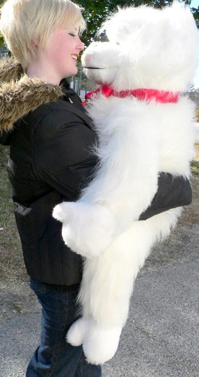Personalized Giant Stuffed White Fluffy Gorilla Monkey With - Etsy