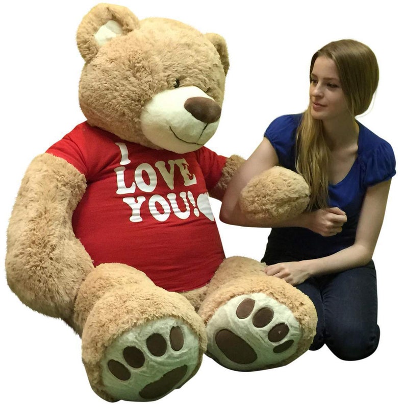 I Love You Giant 5 Foot Teddy Bear Soft 60 Inch Wears I Love - Etsy