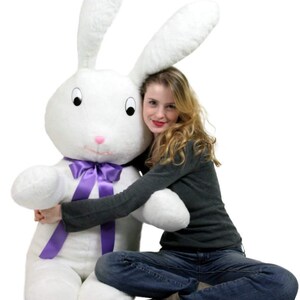 American Made Giant Stuffed Bunny 60 Inch Soft Big Plush 5 Foot Rabbit ...