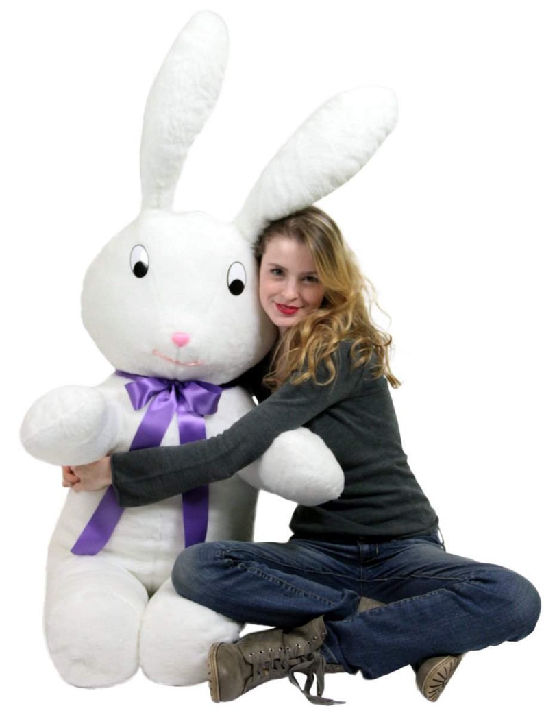 American Made Giant Stuffed Bunny 60 Inch Soft Big Plush 5 - Etsy