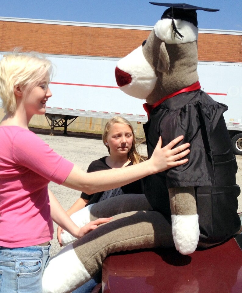 72 Inch Big Plush Giant Graduation Sock Monkey 6 Feet Wears - Etsy